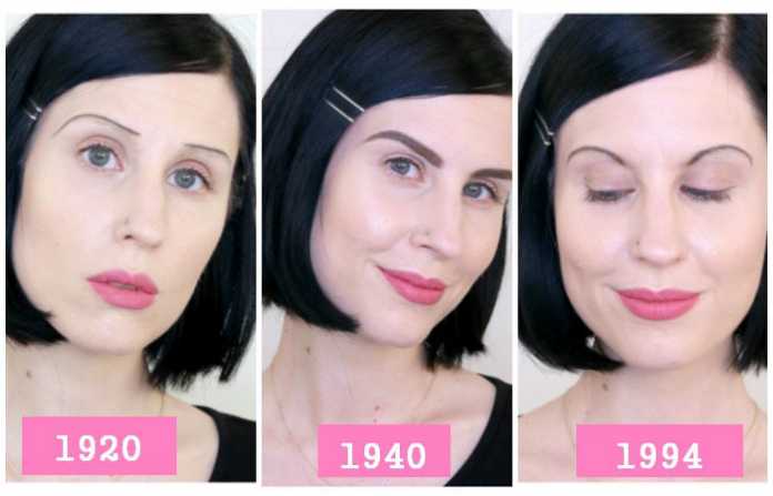 Eyebrow Shape Evolution Throughout a Century | Geniusbeauty